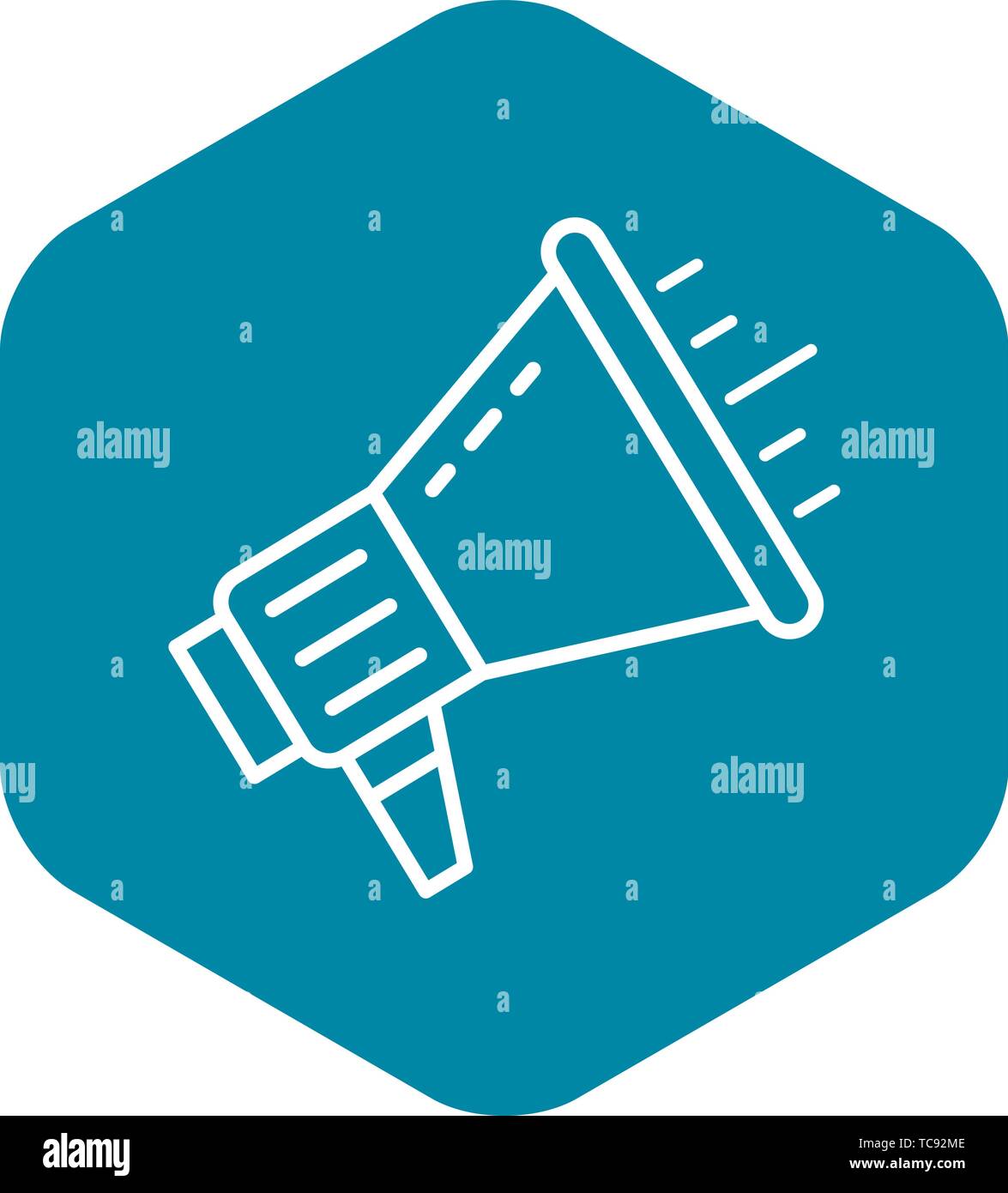 Talking megaphone icon, outline style Stock Vector Image & Art - Alamy