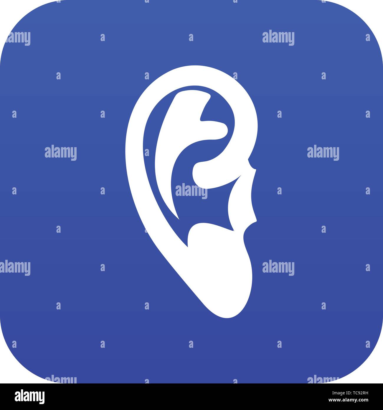 Ear icon digital blue Stock Vector Image & Art - Alamy