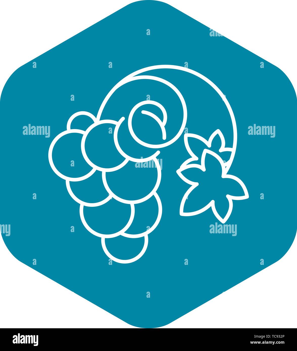 Wine grape icon, outline style Stock Vector Image & Art - Alamy