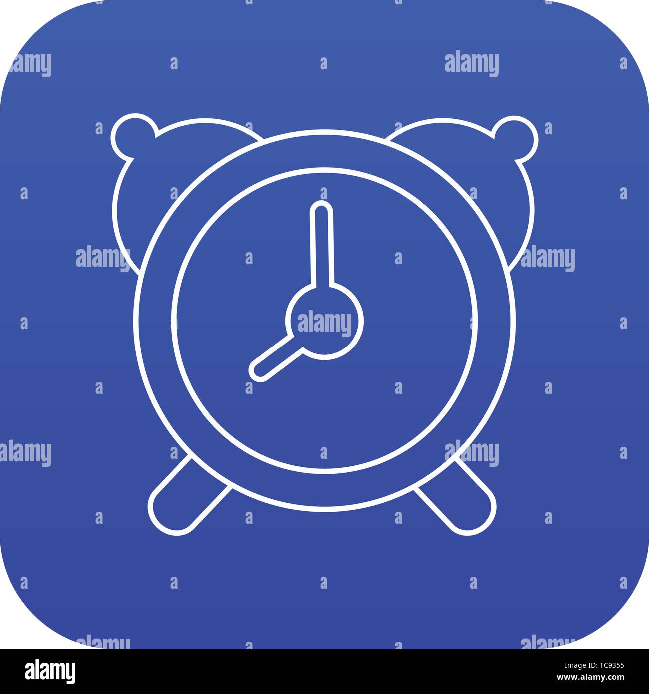 Alarm clock icon blue vector Stock Vector Image & Art - Alamy