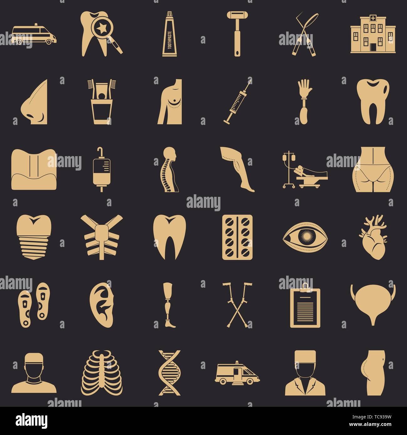 Apothecary icons set, simple style Stock Vector Image & Art - Alamy