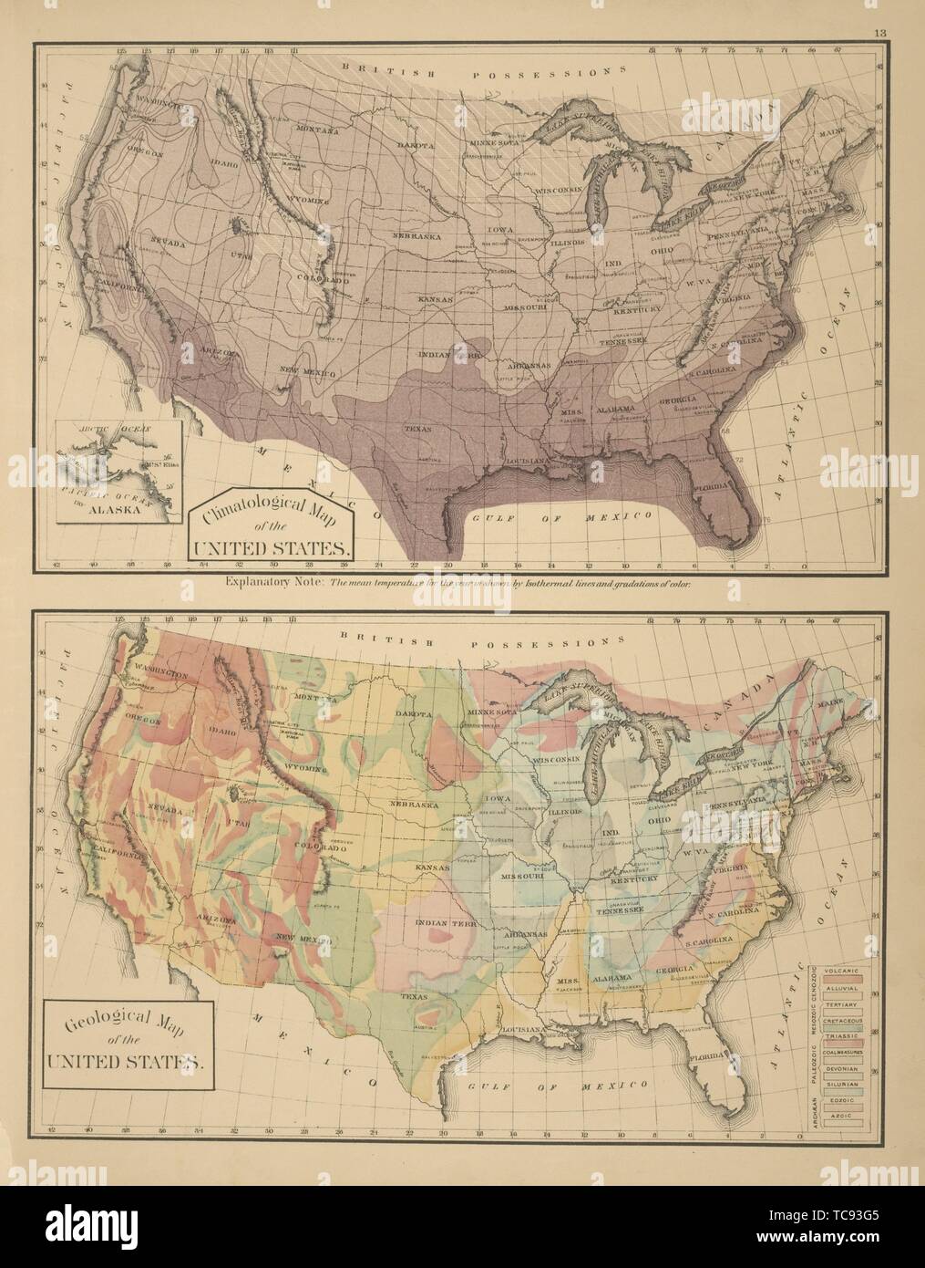 Usa geology map hi-res stock photography and images - Alamy