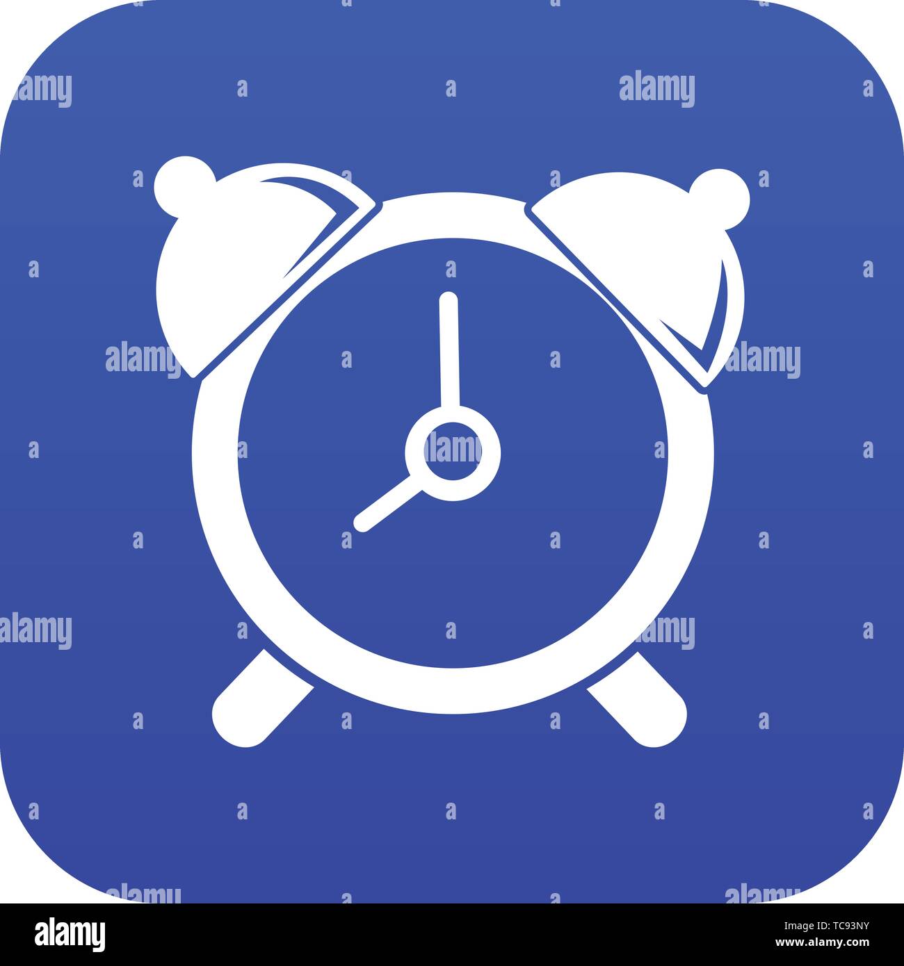 Alarm clock icon blue vector Stock Vector Image & Art - Alamy