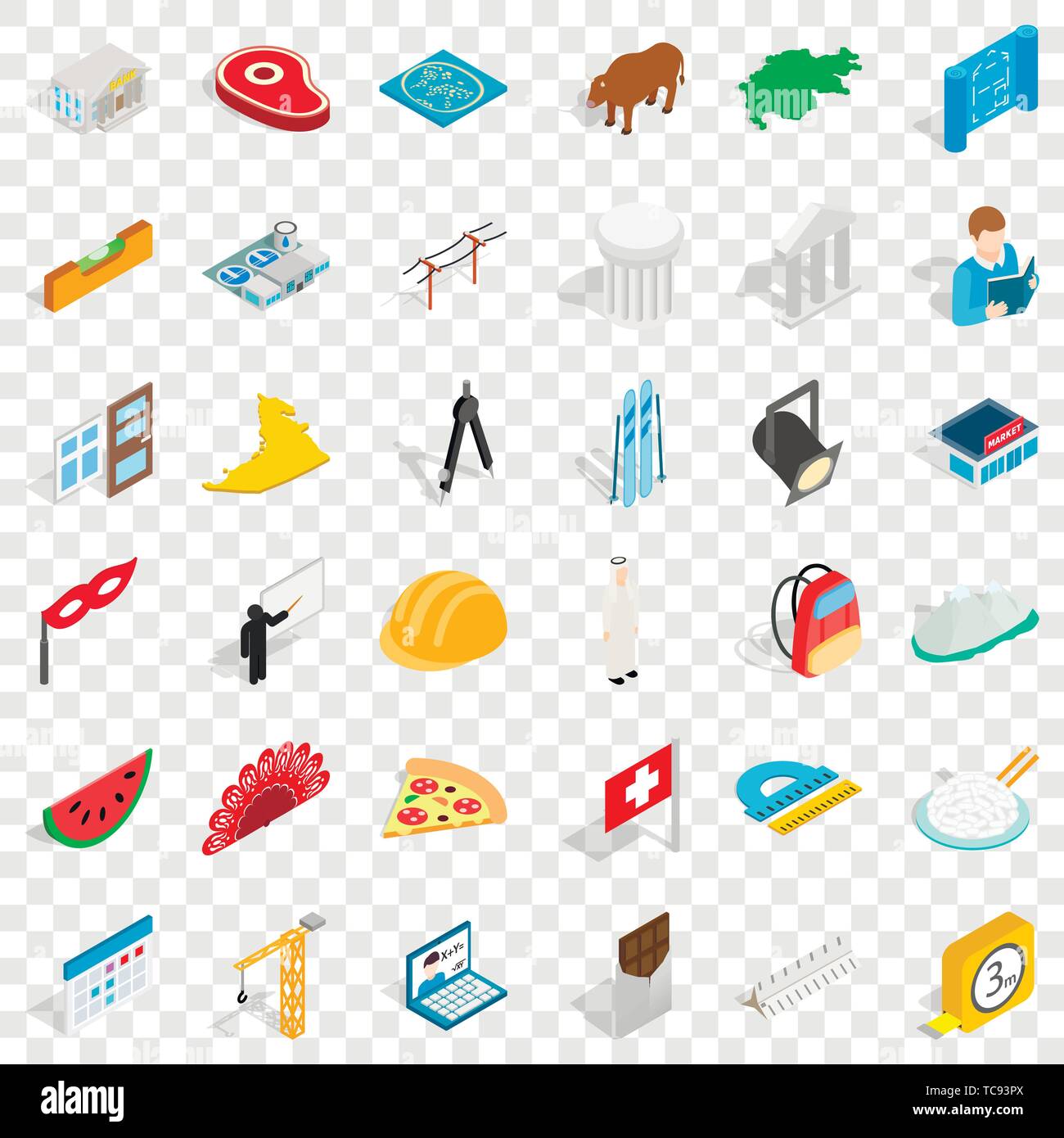 Activity icons set, isometric style Stock Vector Image & Art - Alamy