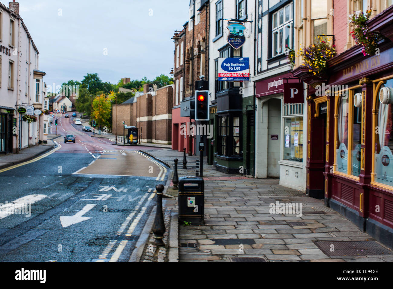 England town town in the early morning street classical architecture hi ...