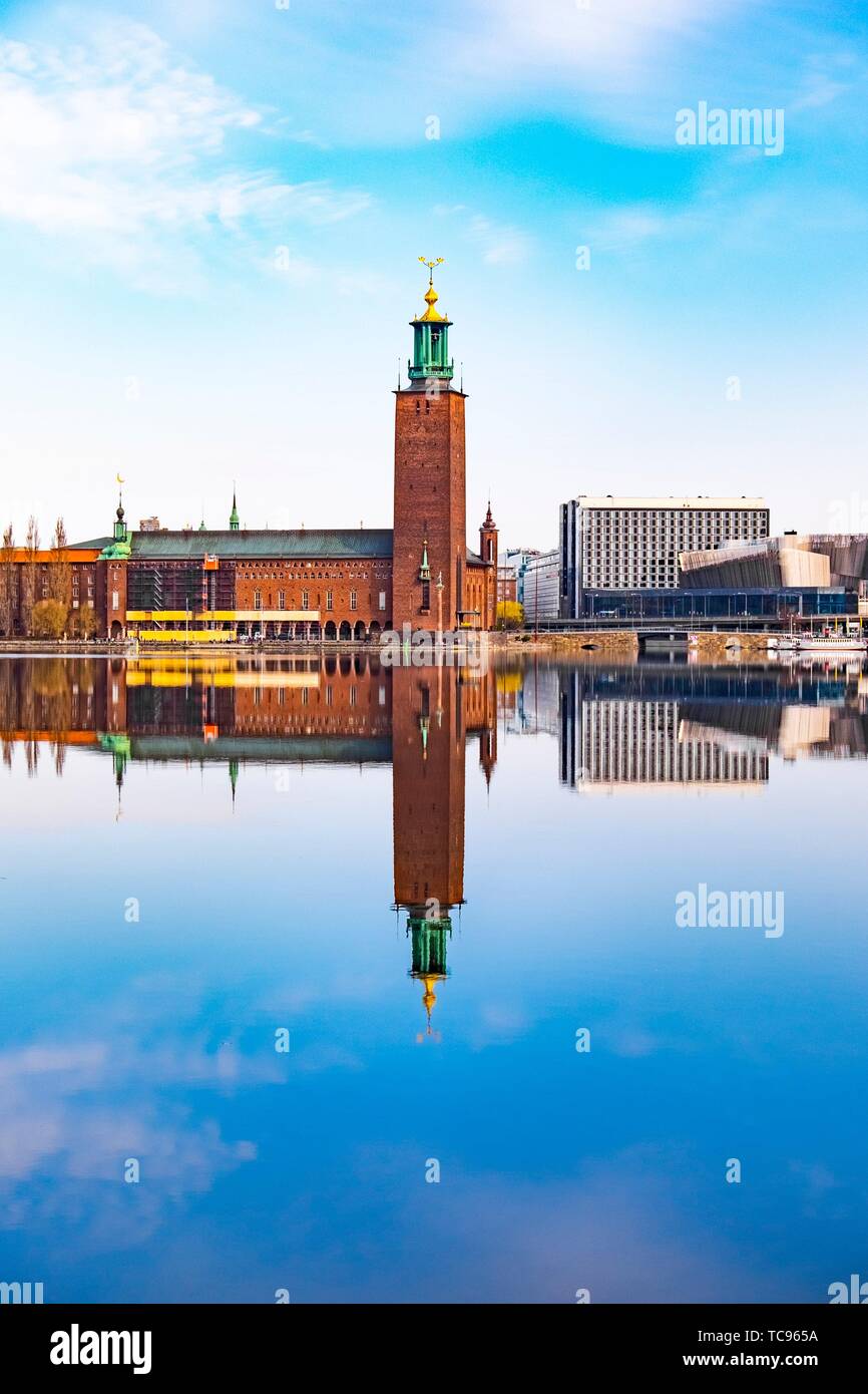 Stockholm city hall tower spire hi-res stock photography and images - Alamy
