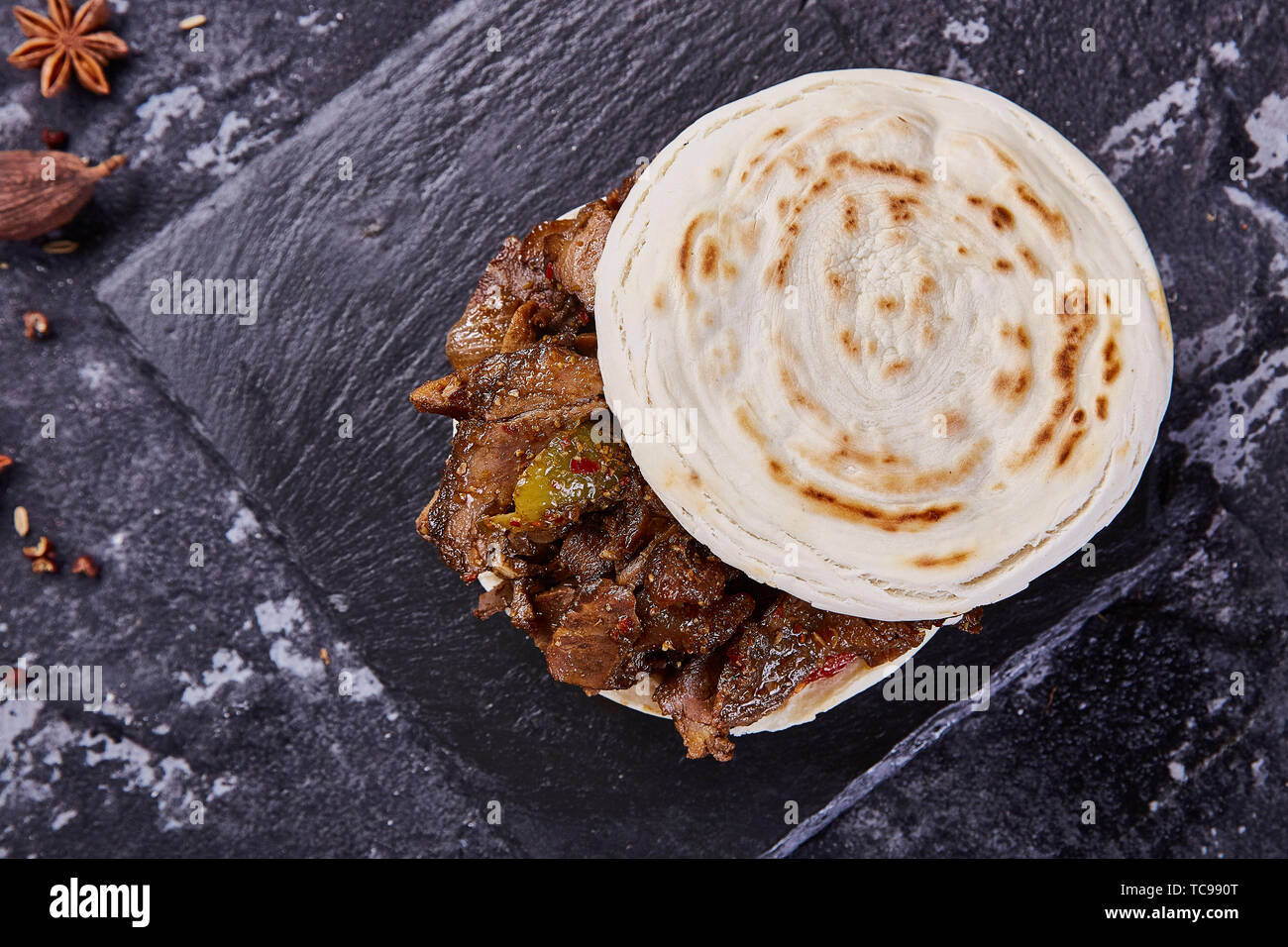 cumin beef meat bun Stock Photo - Alamy