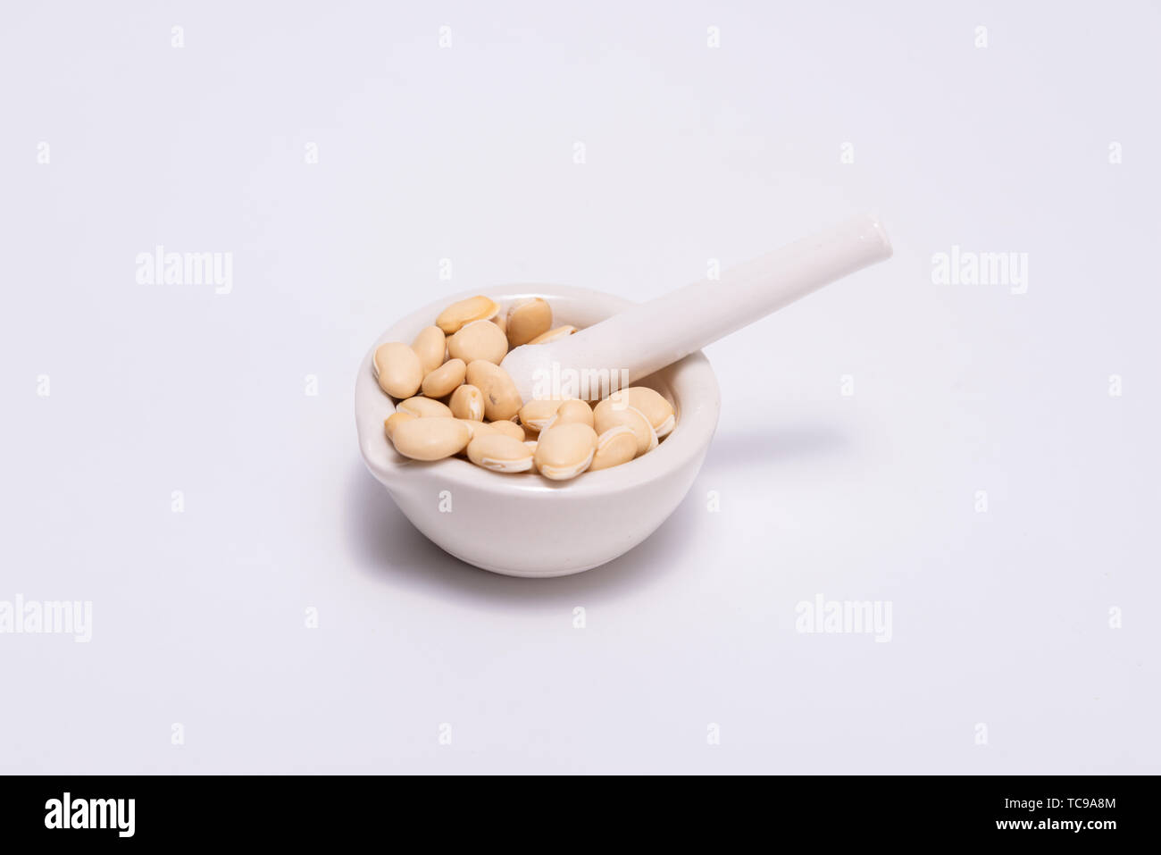 Chinese herbal plants ---White lentils Stock Photo - Alamy