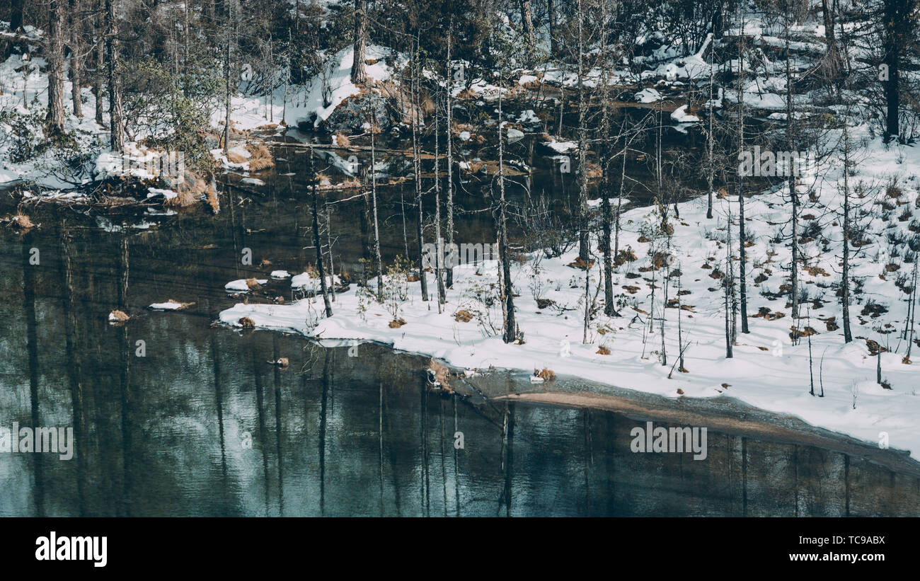 Hiking Maga Gully after the snow Stock Photo - Alamy