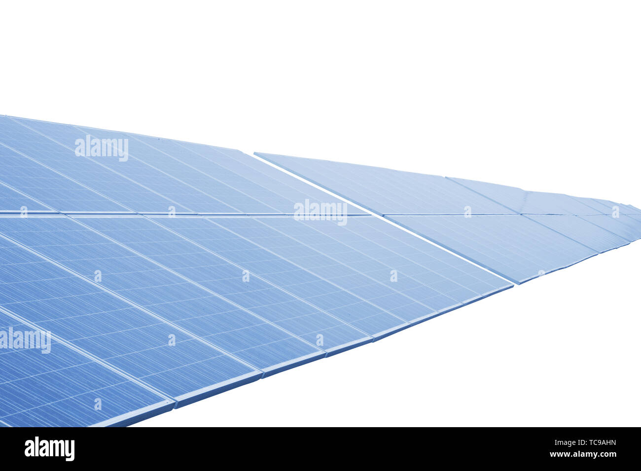 Blue solar panel against white Stock Photo - Alamy
