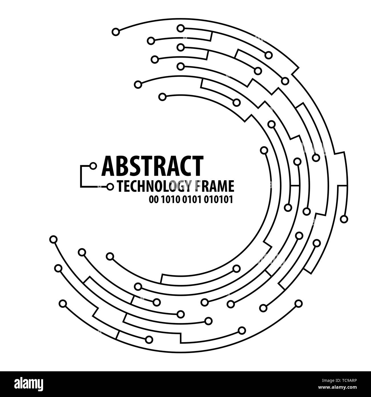 Abstract technology round frame Stock Vector Image & Art - Alamy