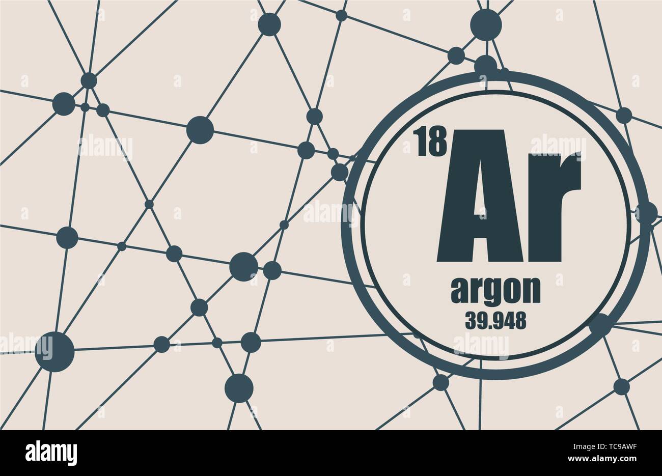 Argon chemical element Stock Vector Image & Art - Alamy