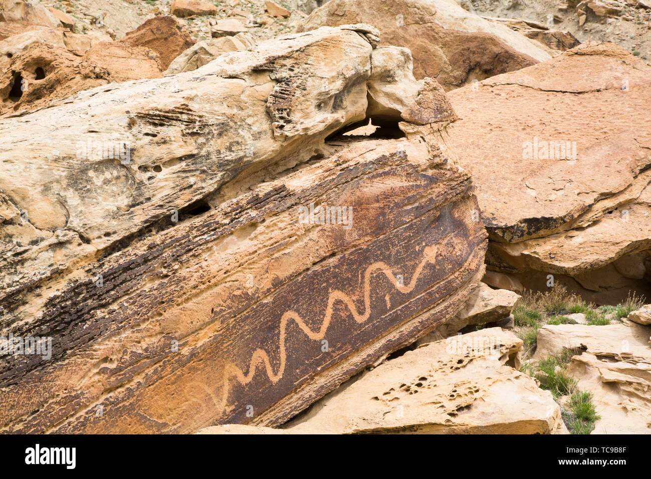 Petroglyph snake hi-res stock photography and images - Alamy
