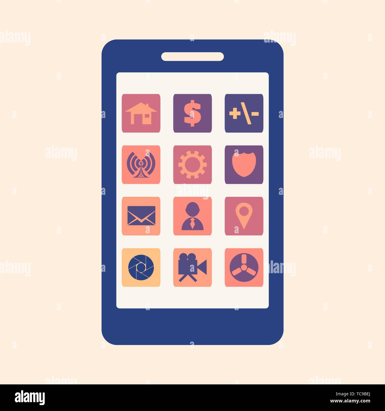 Abstract phone screen Stock Vector Image & Art - Alamy