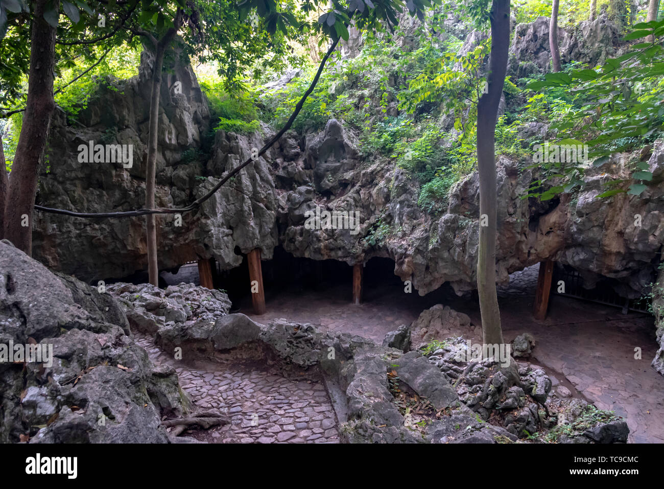 The strange stone of Fei Lai Peak Stock Photo - Alamy