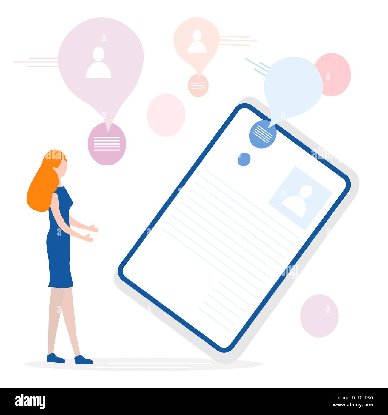 Vector illustration with staff recruitment. Hiring employees. Concept ...