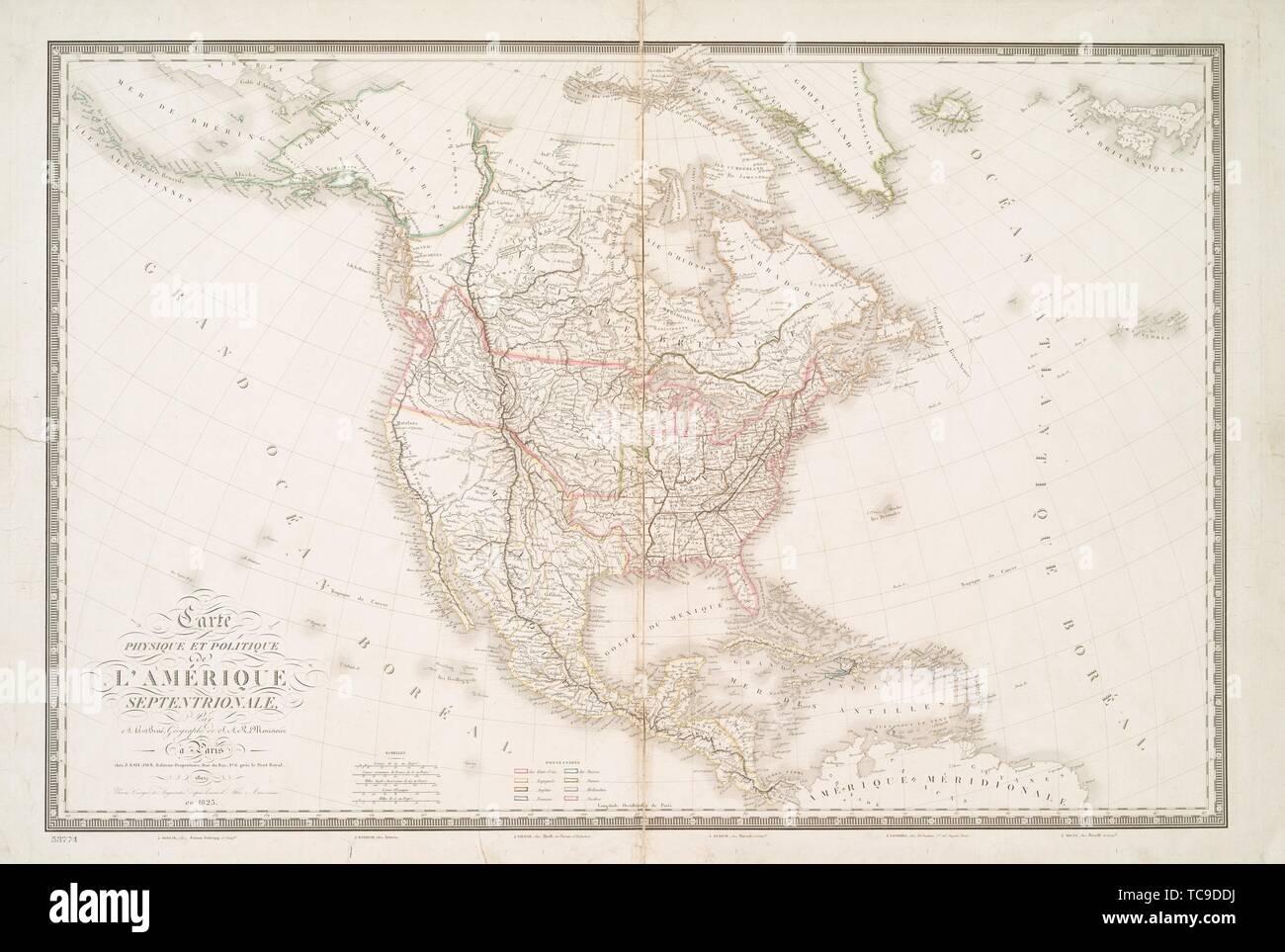 1821 map hi-res stock photography and images - Alamy