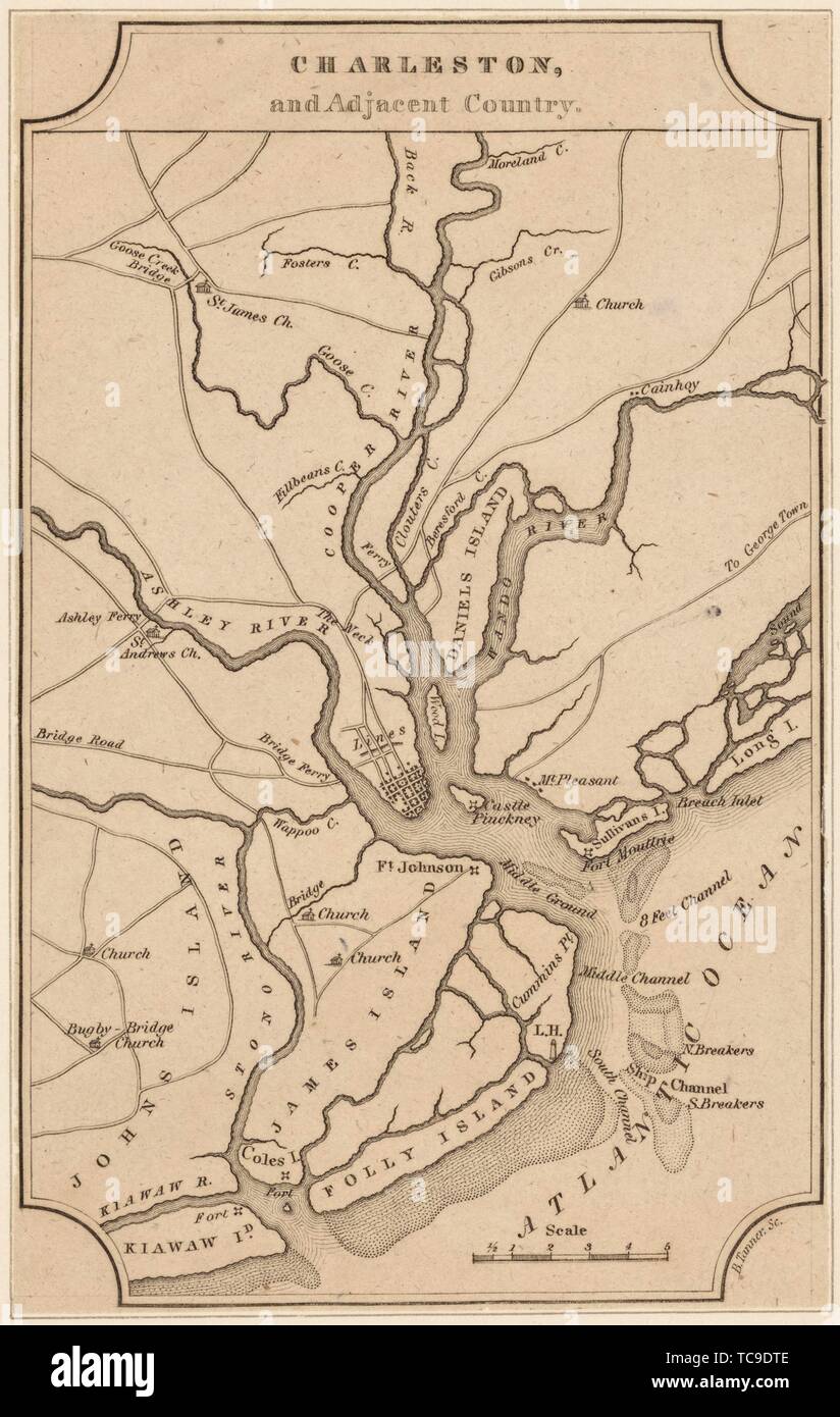 Map of charleston historic hi-res stock photography and images - Alamy