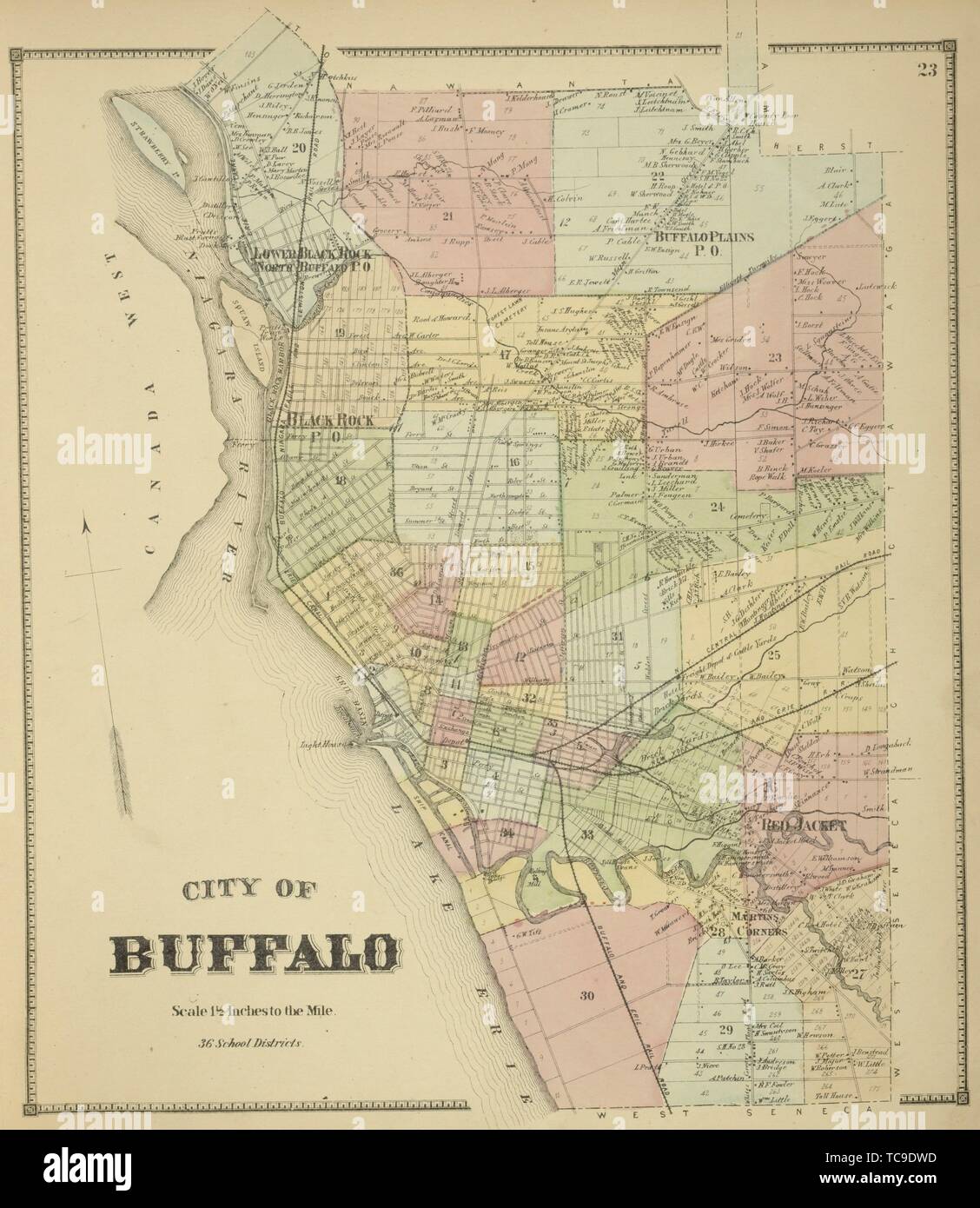 New buffalo map hi-res stock photography and images - Alamy