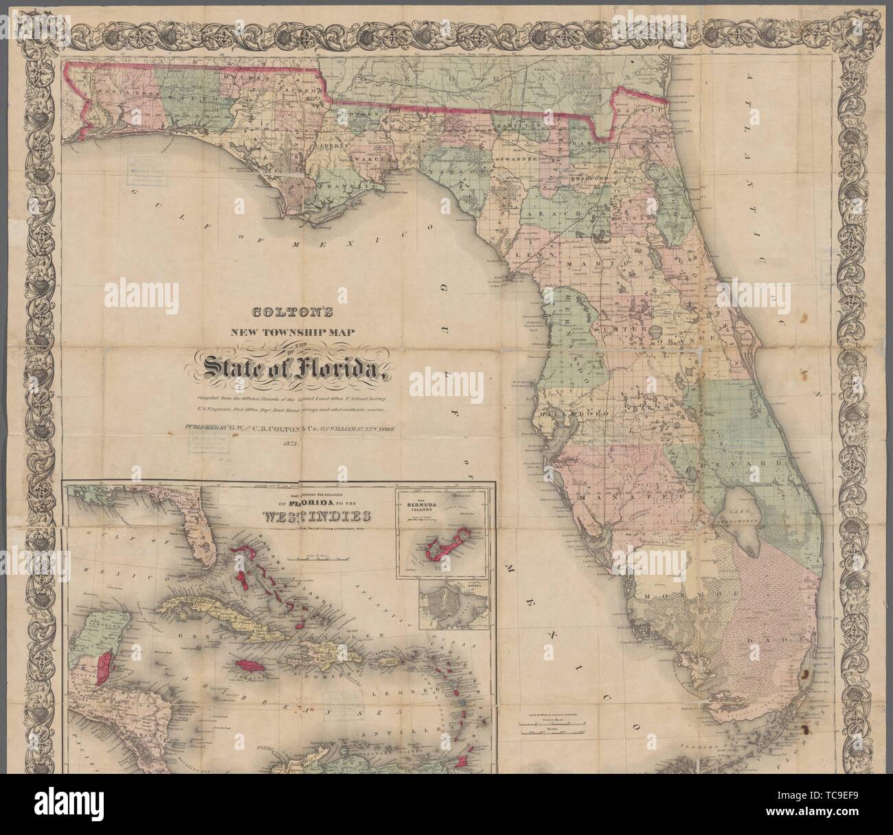 Colton map of north america hi-res stock photography and images - Alamy