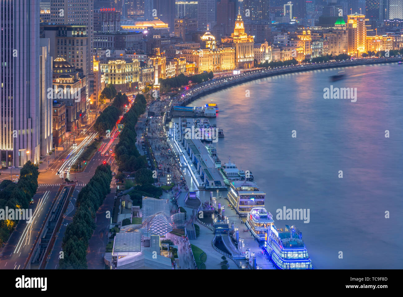 night view of the Bund Stock Photo - Alamy