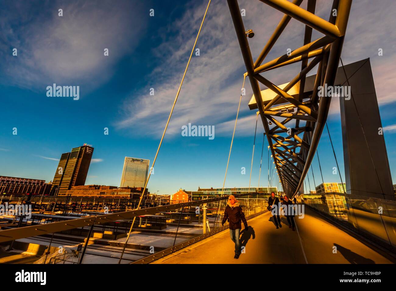 Akrobaten Pedestrian Bridge High Resolution Stock Photography and ...