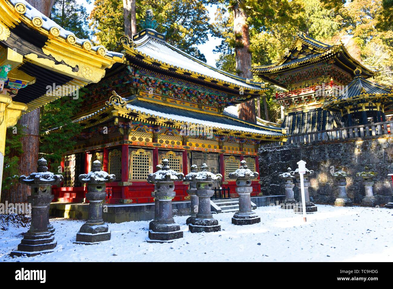 Japan Nikko Toshogu Shrine Snow High Resolution Stock Photography and ...