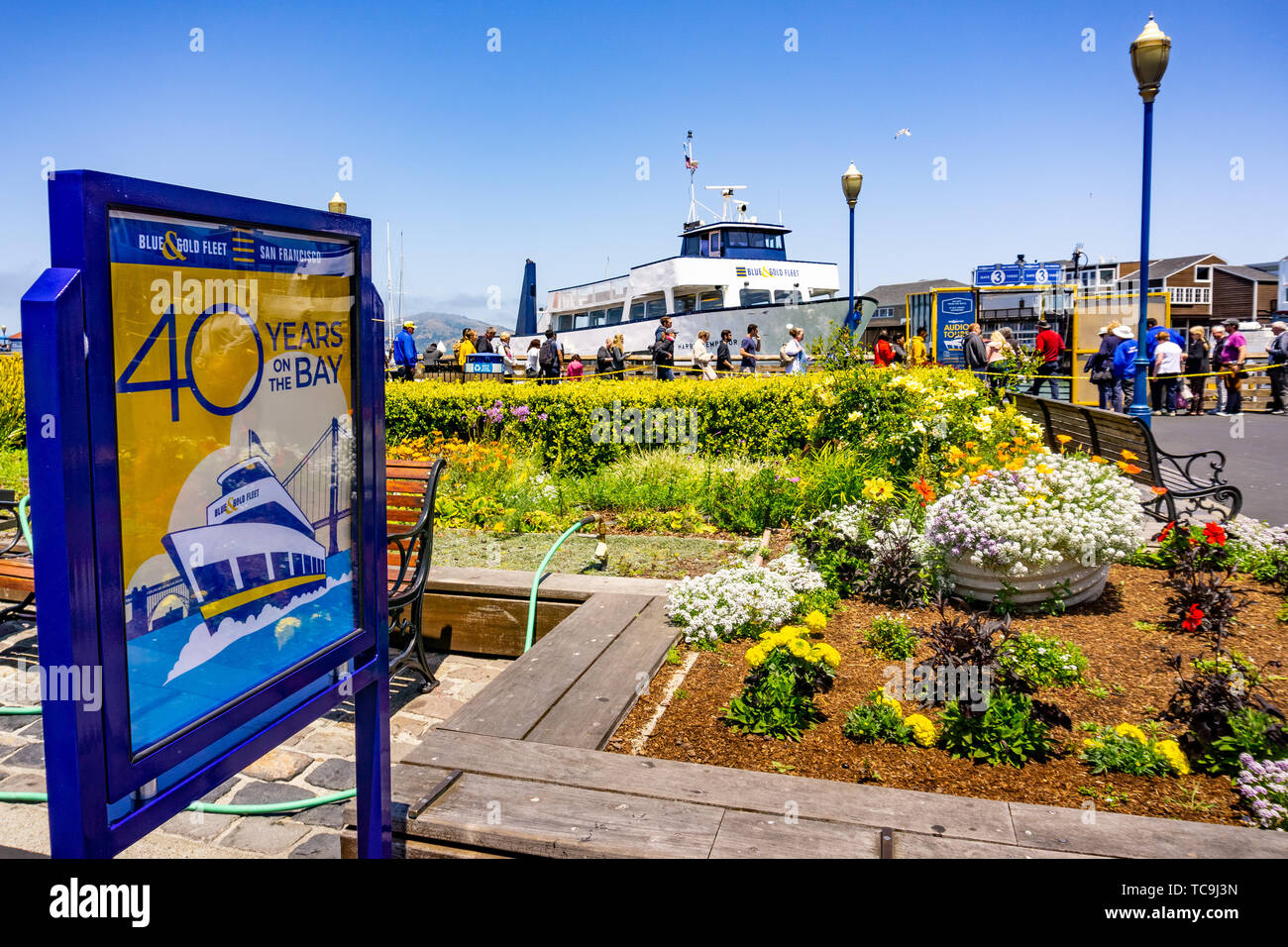 June 3, 2019 San Francisco / CA / USA - Blue & Gold Fleet, provider of ...