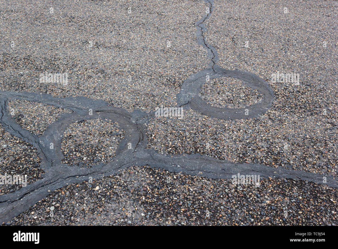 Asphalt road with cracks as background Stock Photo - Alamy