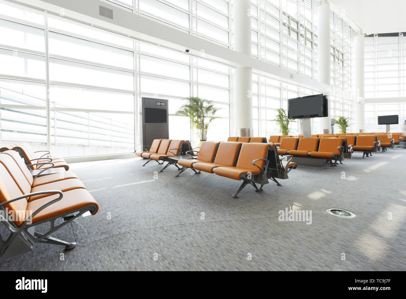 Modern airport design hall interior Stock Photo - Alamy