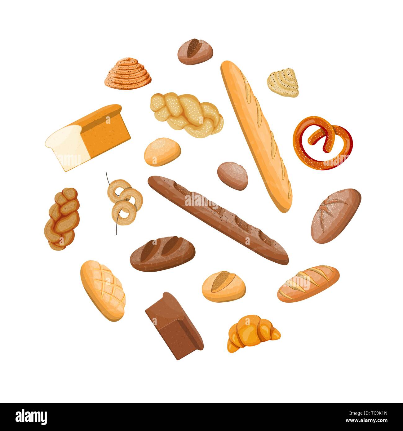 Big bread icons set Stock Vector Image & Art - Alamy
