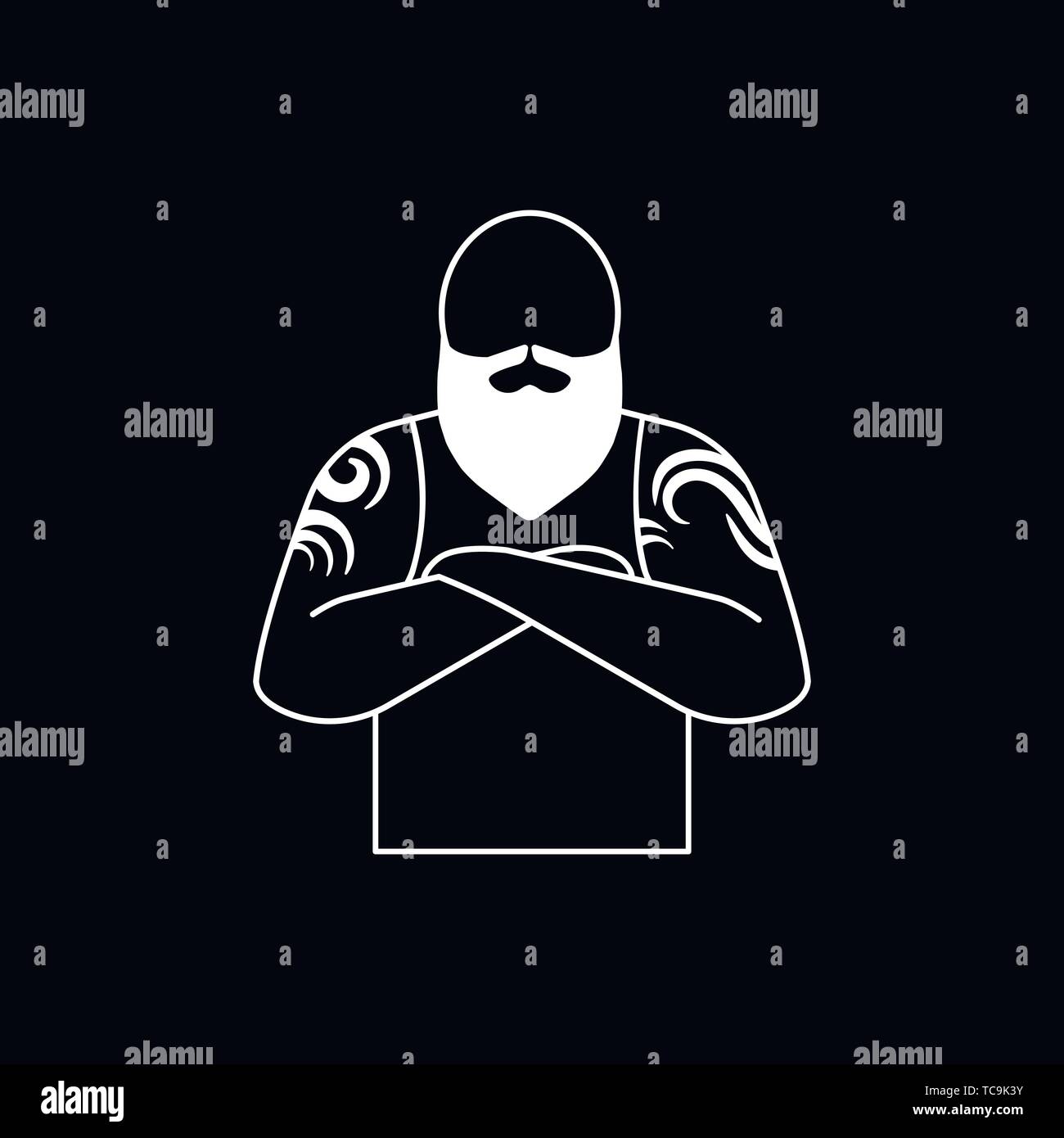 Body tattoo icon logo, vector sign symbol for design Stock Vector Image ...