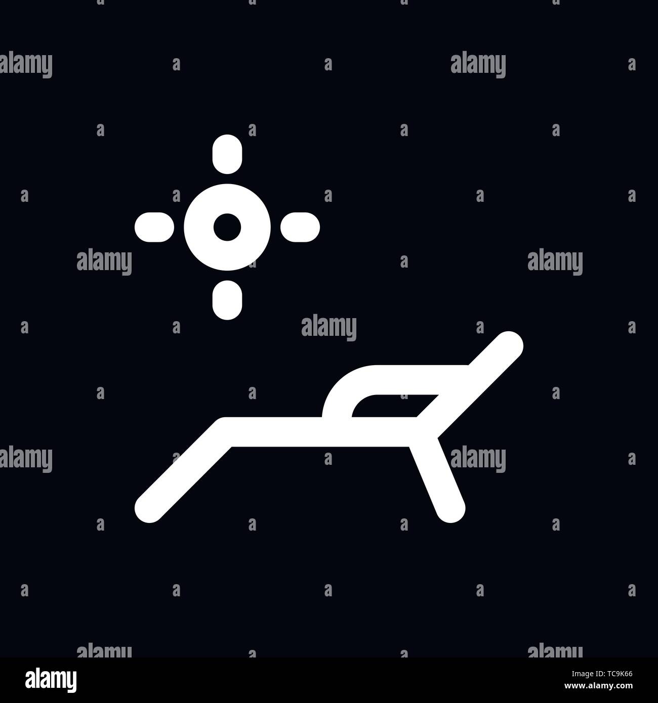 Chaise lounge icon logo, vector sign symbol for design Stock Vector ...