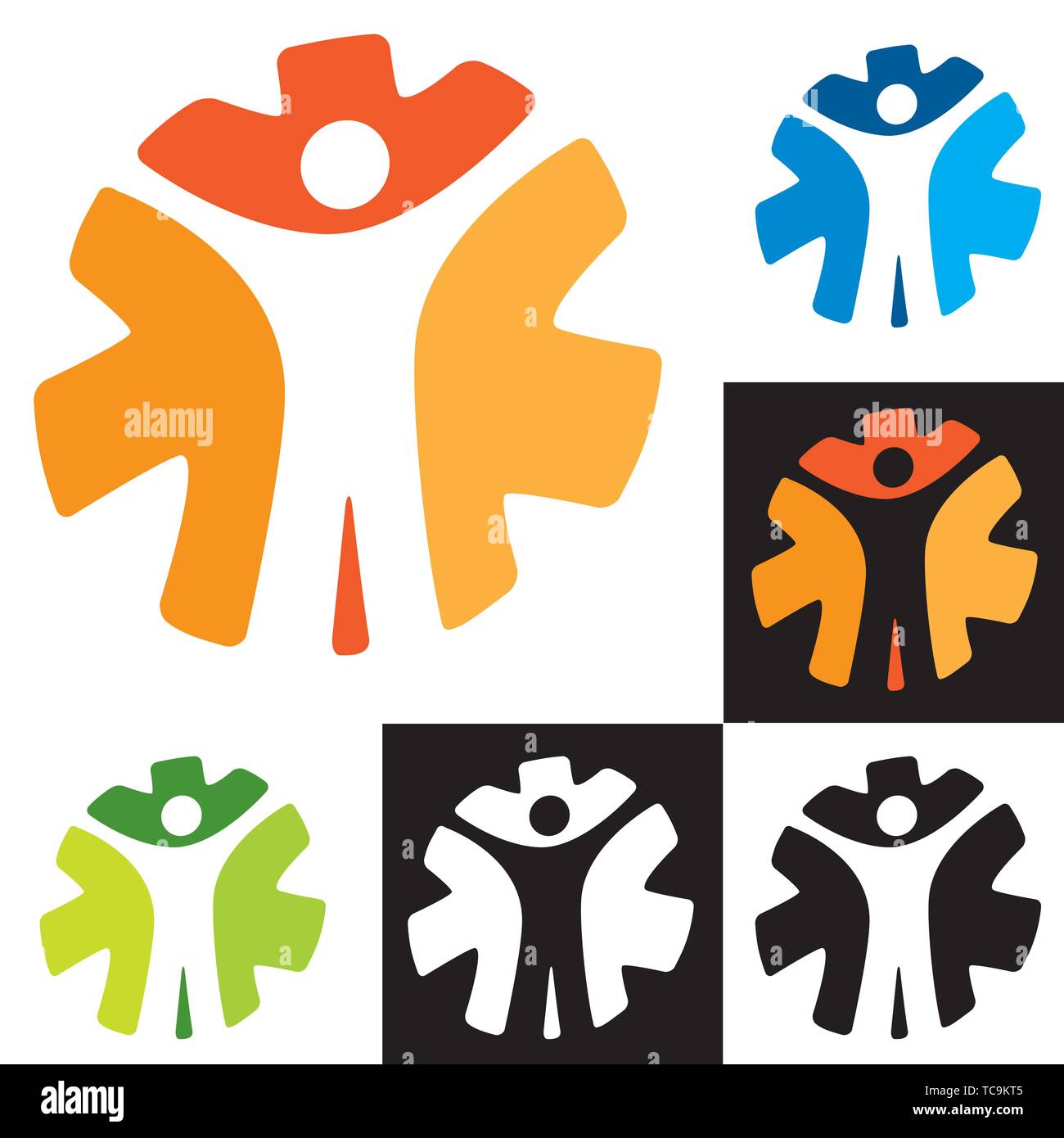 Influence abstract symbol flat Stock Vector Images - Alamy