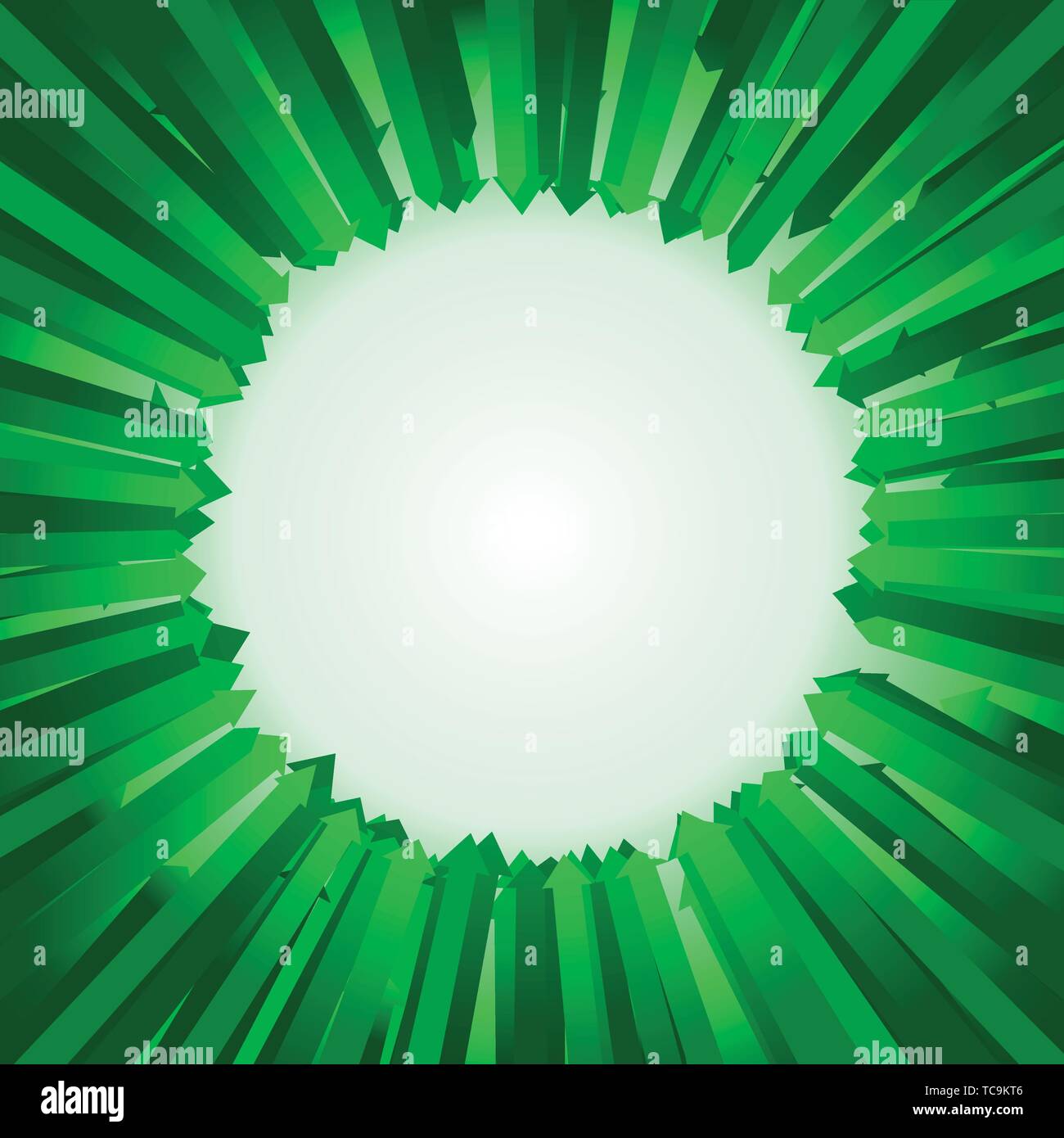 Vector illustration. Blank copy space surrounding by hundreds of green ...