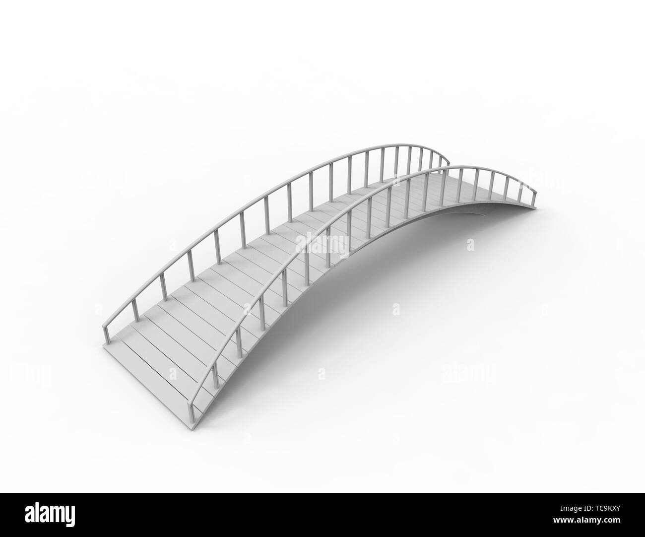 3D rendering of a bridge isolated on white background Stock Photo - Alamy
