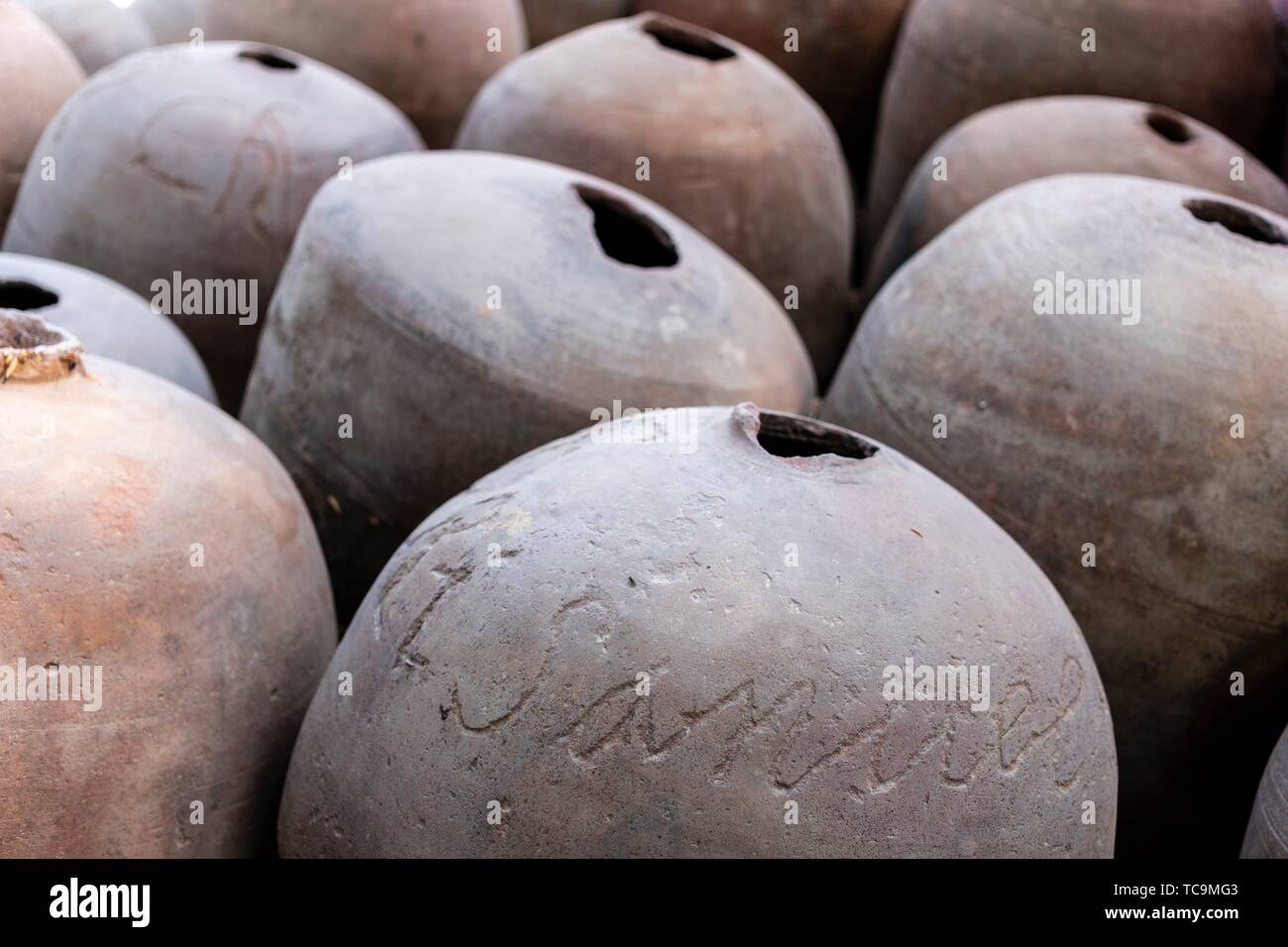 Tacama wine cellar, the oldest winery in America, Ica, Peru Stock Photo ...