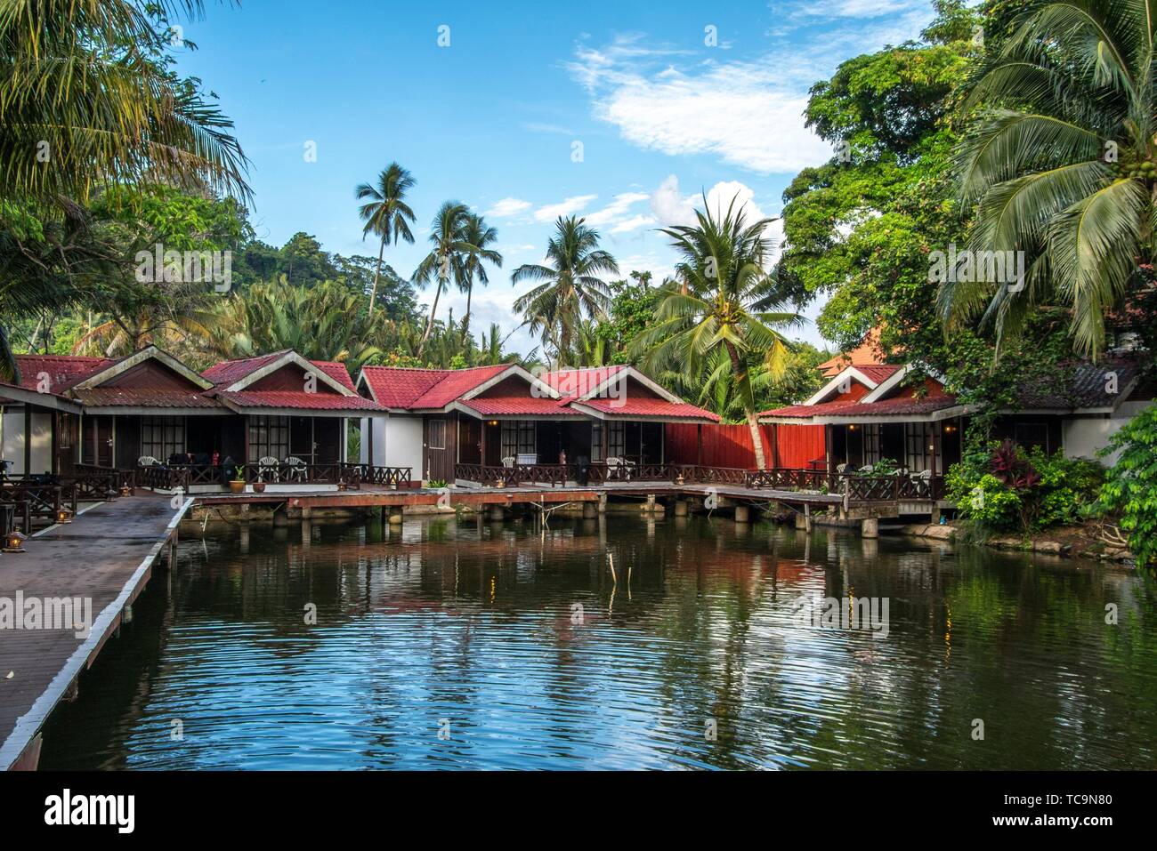 Dawn in Paya Beach Resort, Tioman Island, Malaysia Stock Photo - Alamy