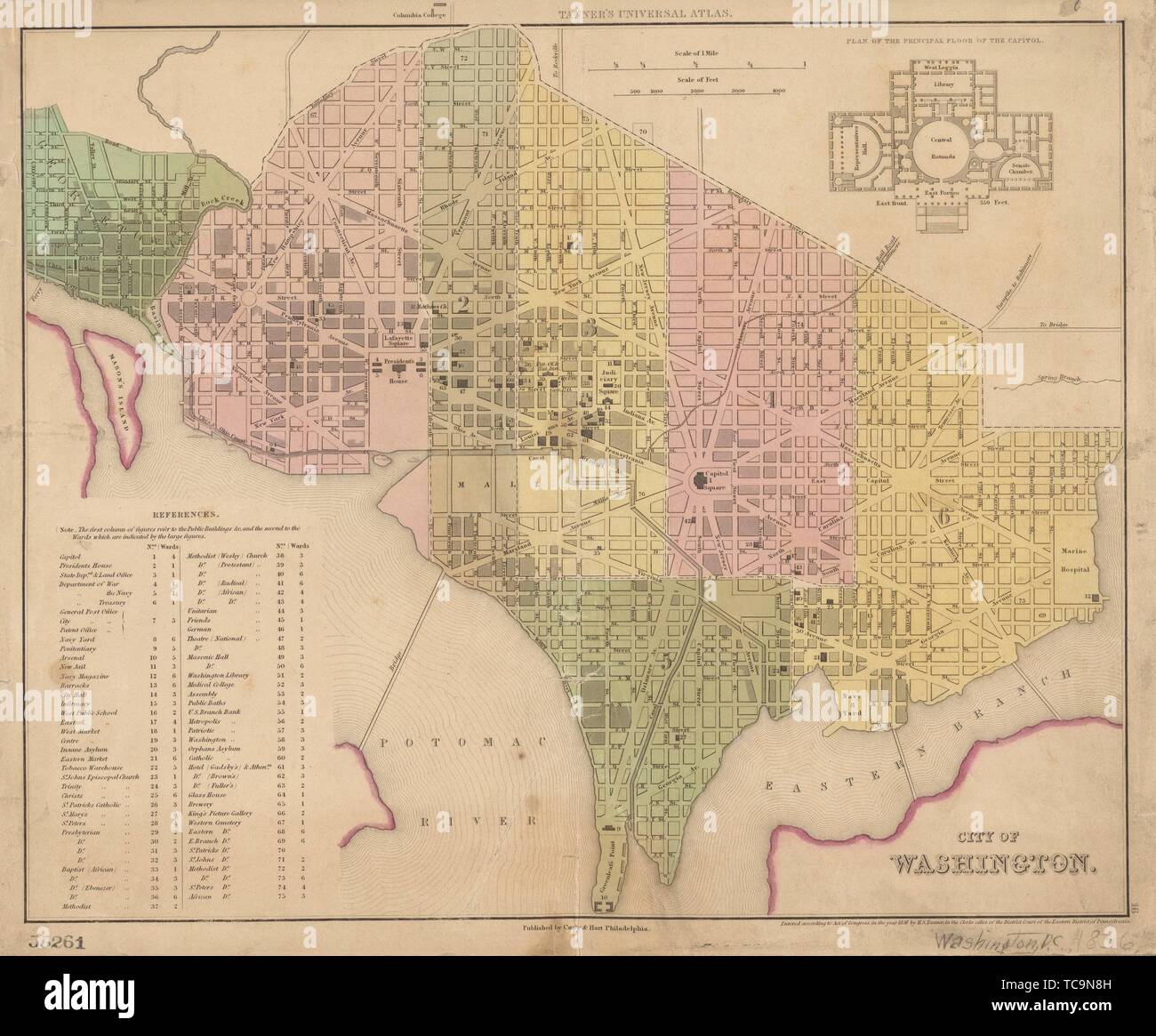 Map of united states 1786 hi-res stock photography and images - Alamy