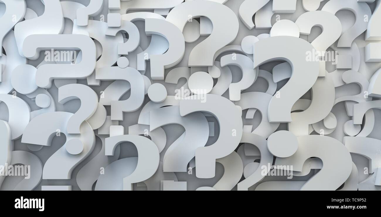 Question marks backround. FAQ, decision and confusion concept. 3d ...