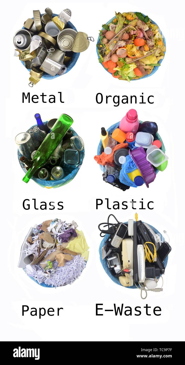 Colorful garbage cans Cut Out Stock Images & Pictures - Alamy