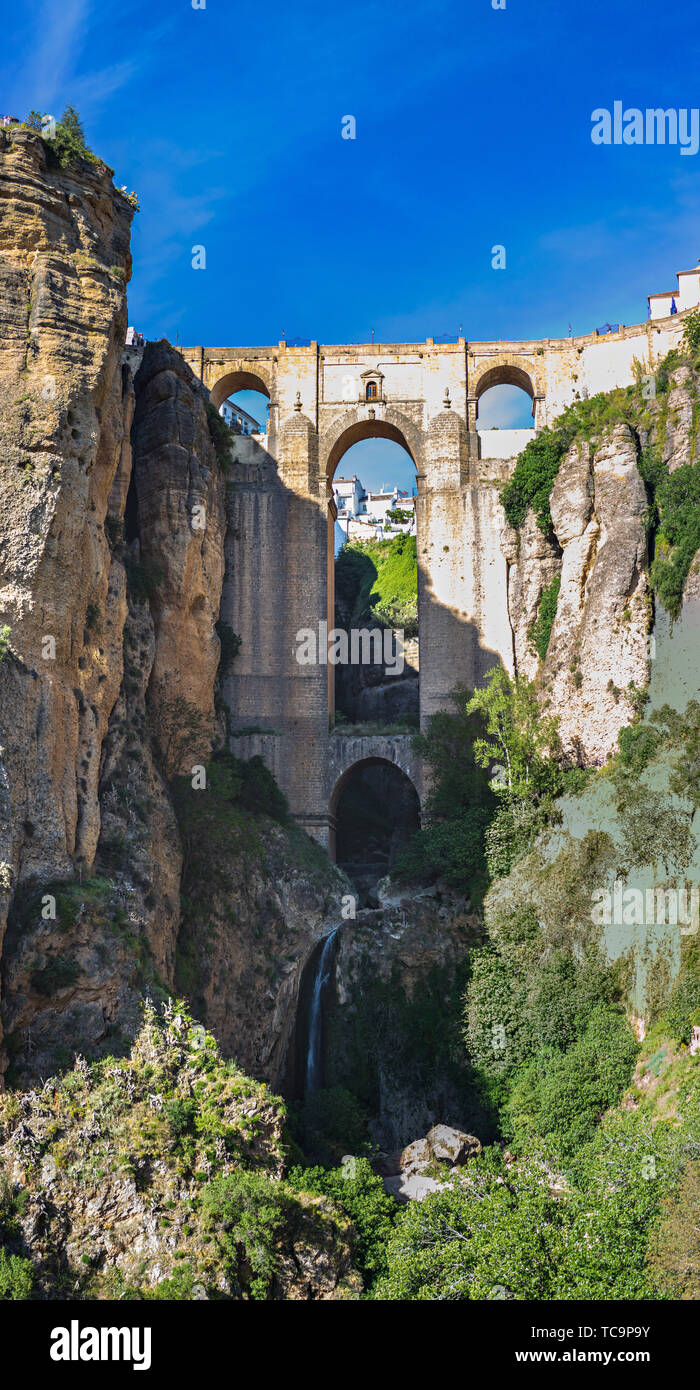 RONDA, SPAIN - CIRCA MAI, 2019: The Puente Nuevo bridge of Ronda in ...