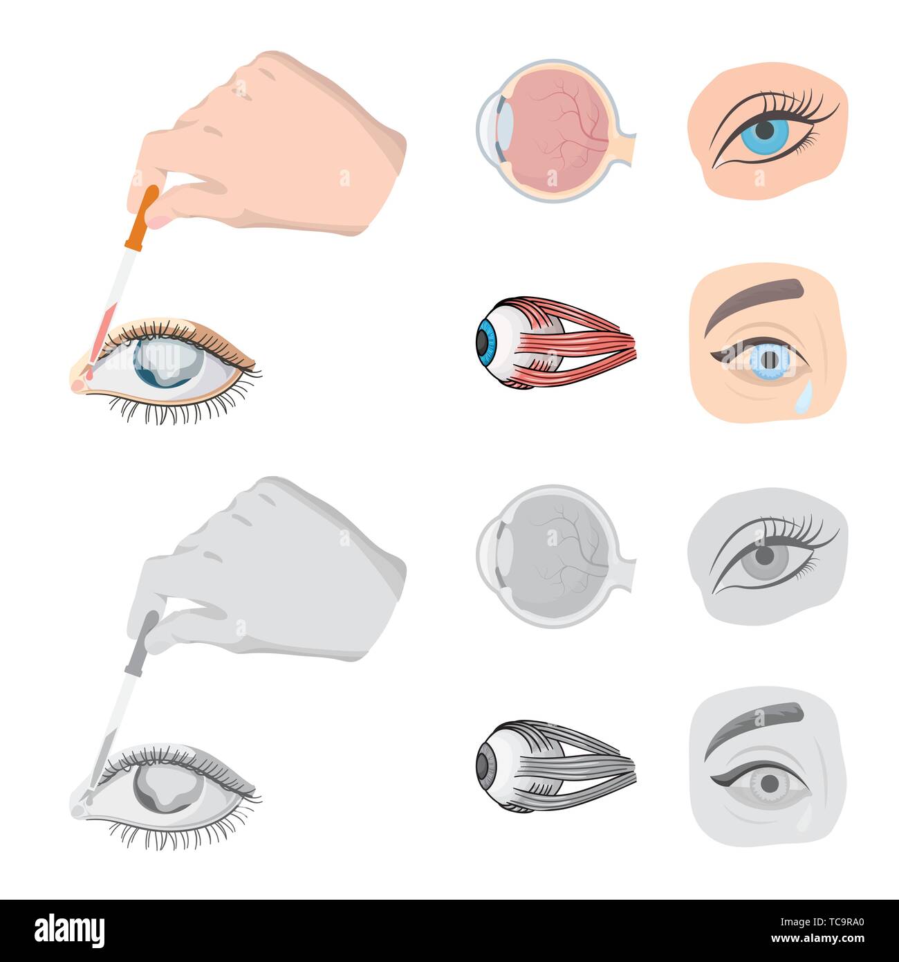 Eyebrow threading Stock Vector Images - Alamy