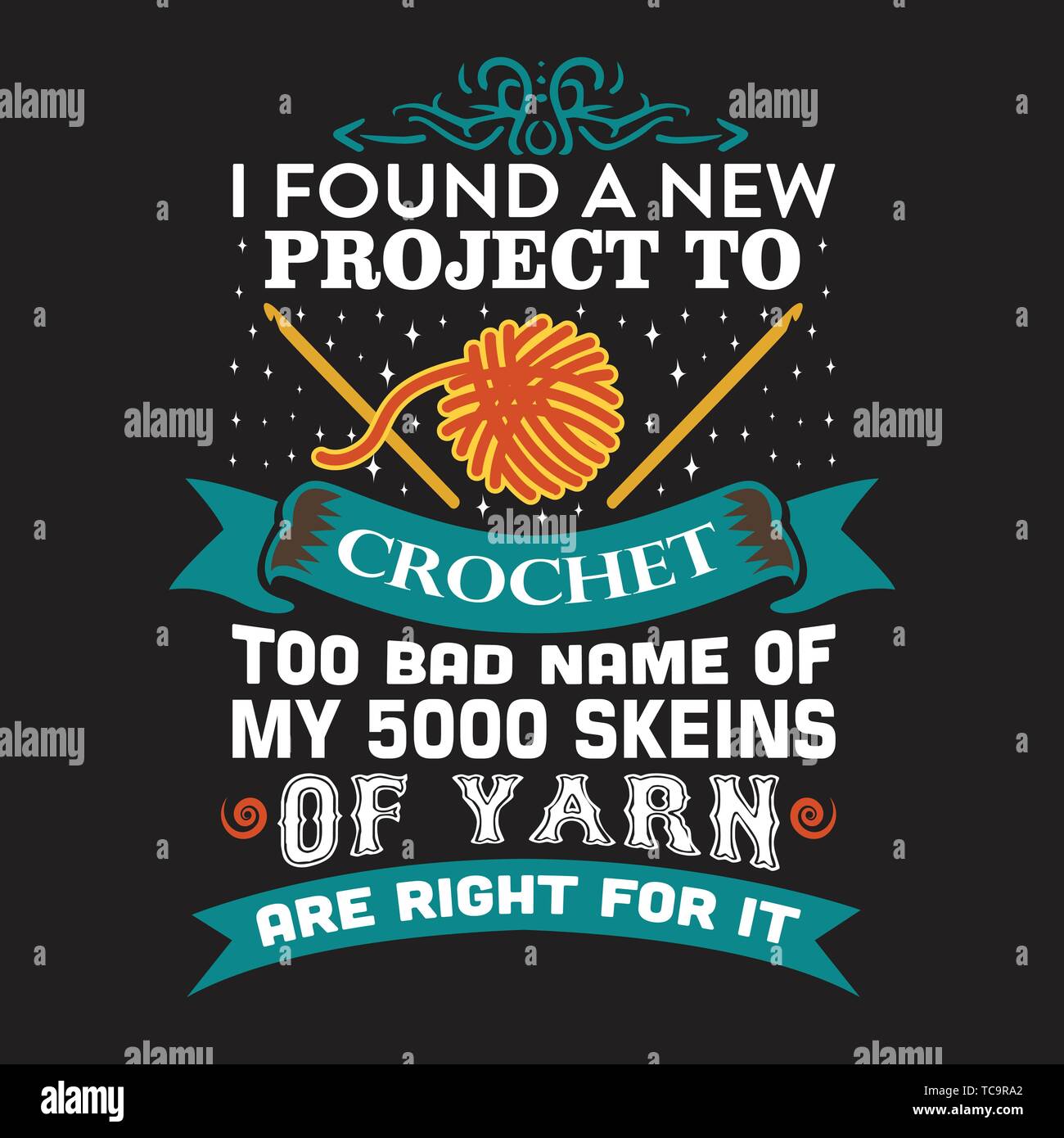 Crochet hook knitted Stock Vector Images - Alamy