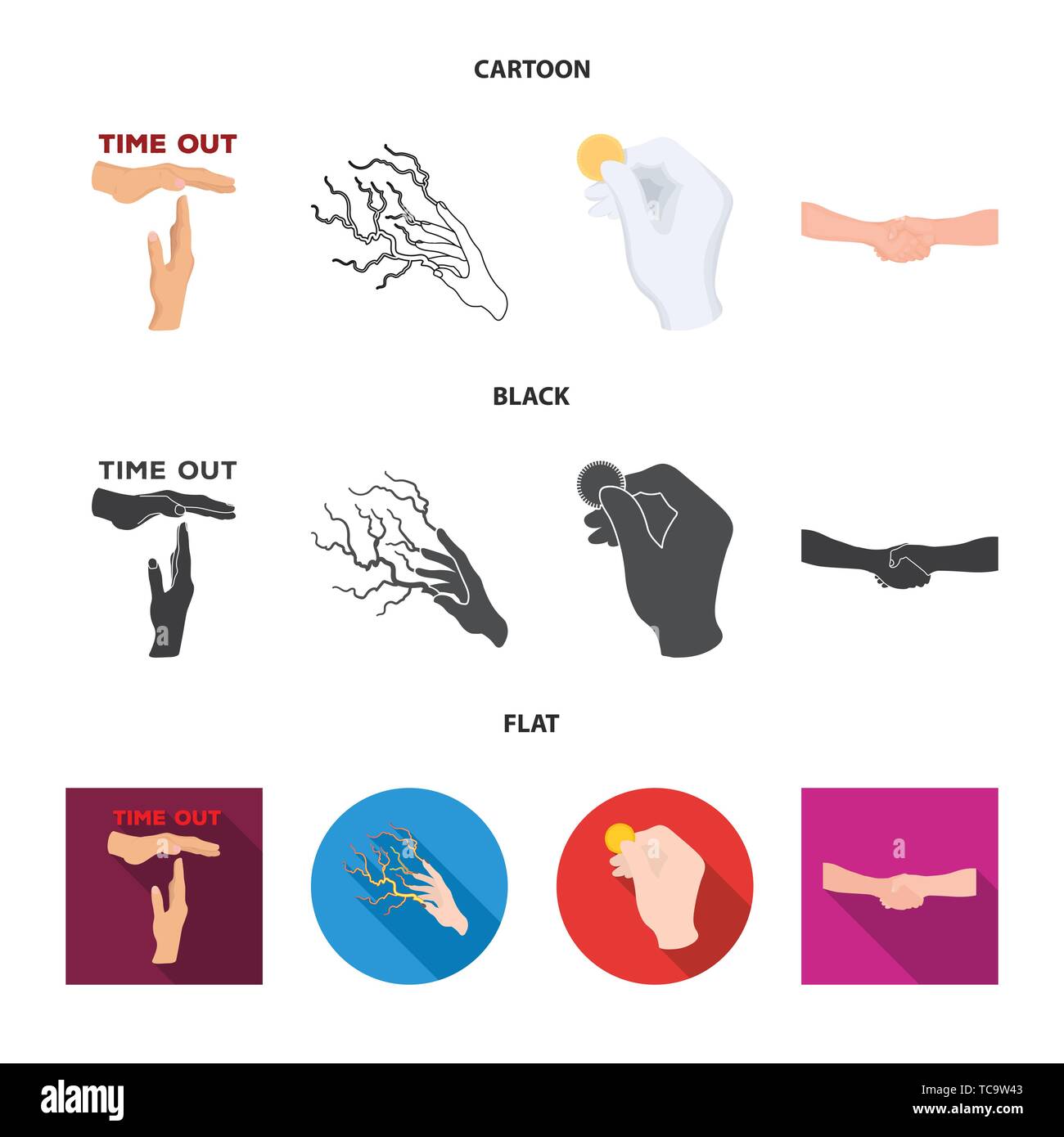 Vector design of animated and thumb icon. Collection of animated and ...