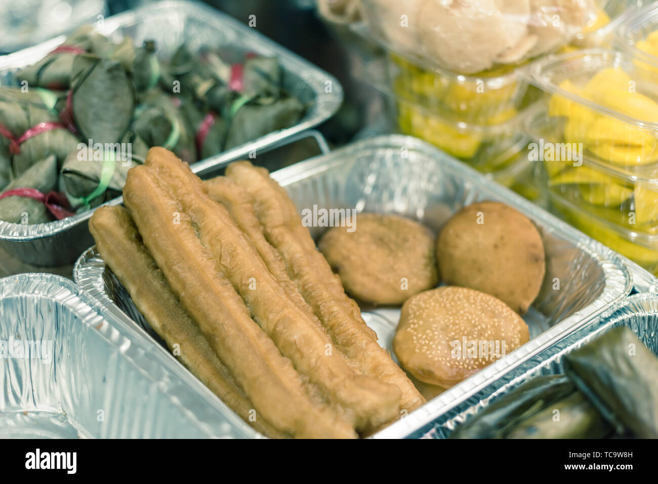 Vietnamese traditional cake at Asian market in America Stock Photo - Alamy