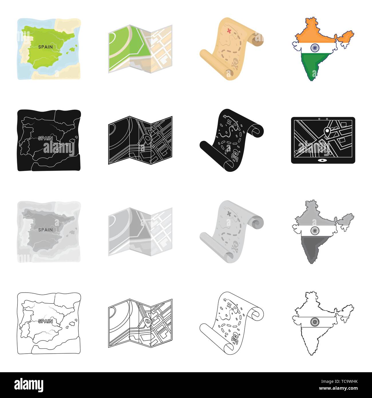 Vector illustration of middle and east sign. Collection of middle and ...