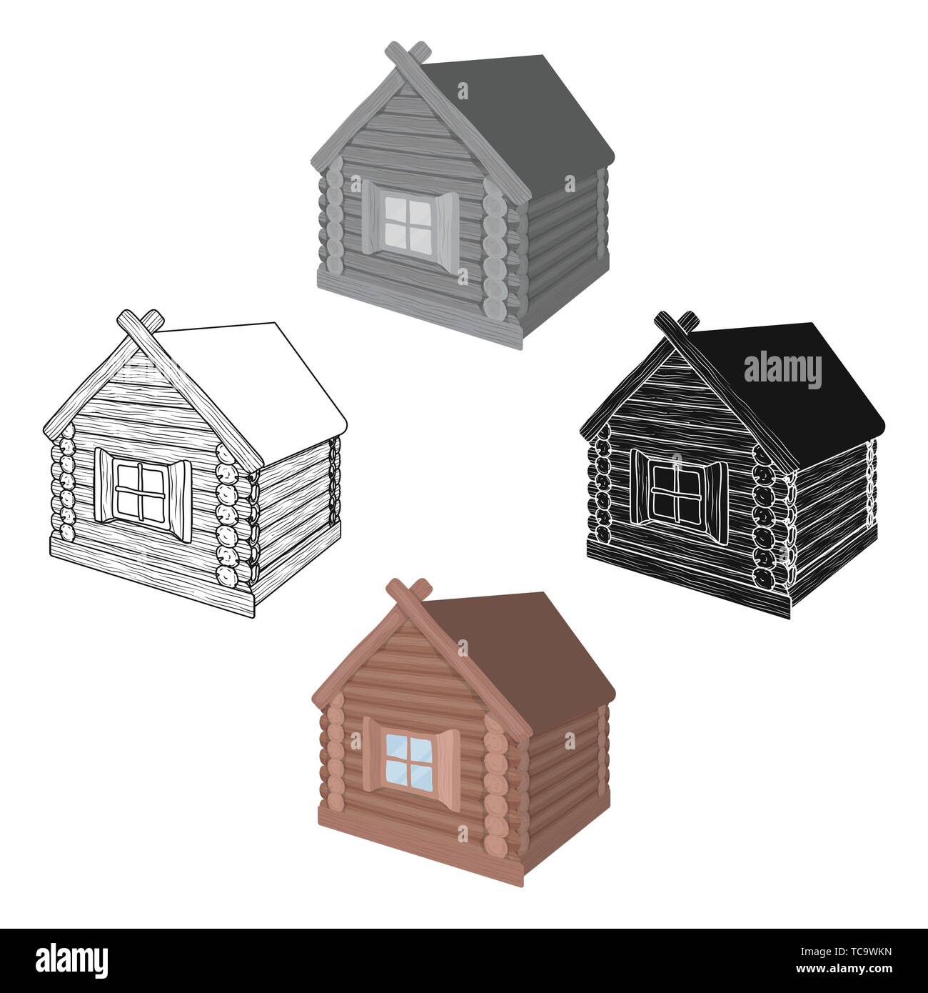 Log Cabin Illustration