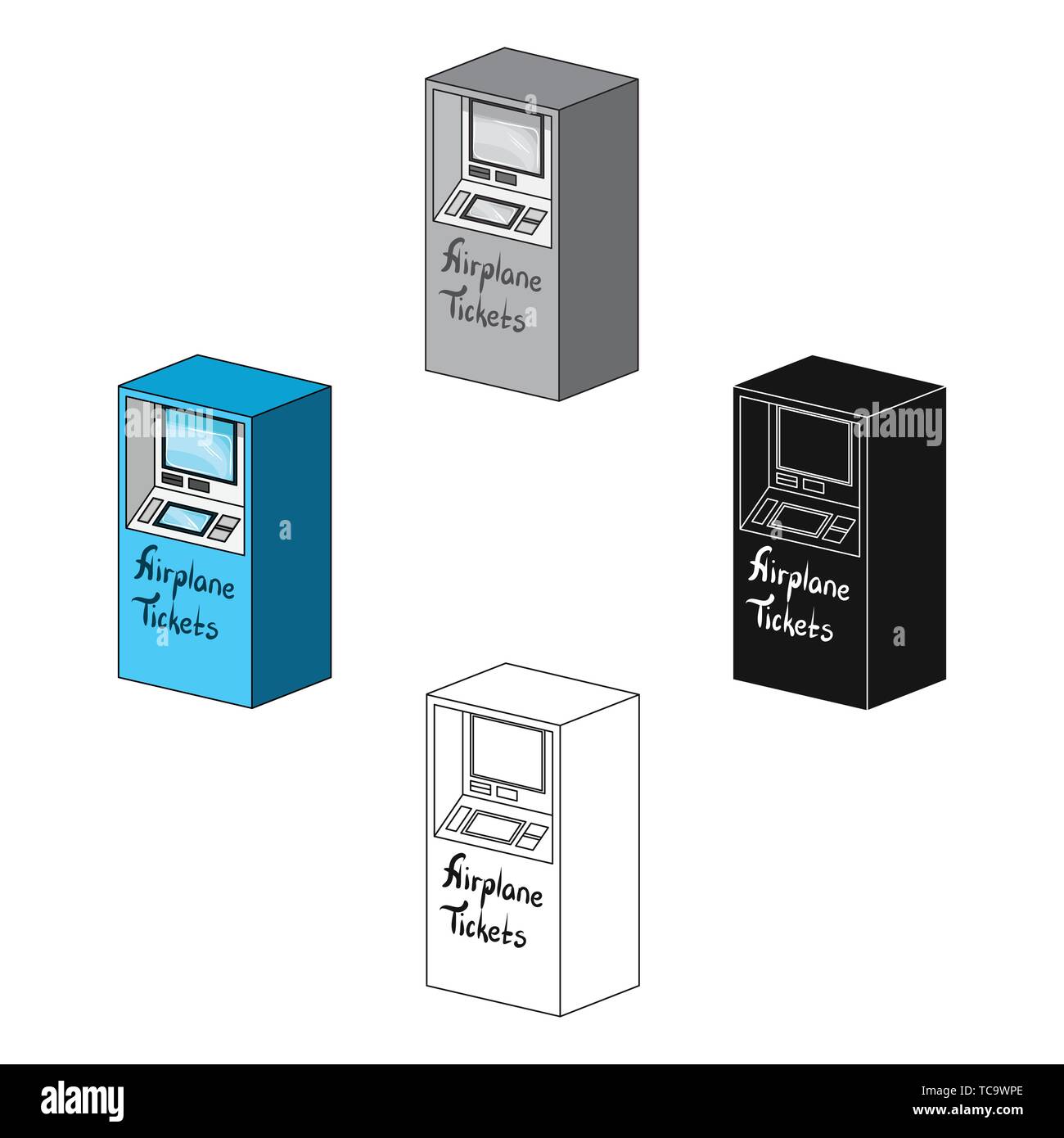 Terminal for aviation tickets. Terminals single icon in cartoon,black ...