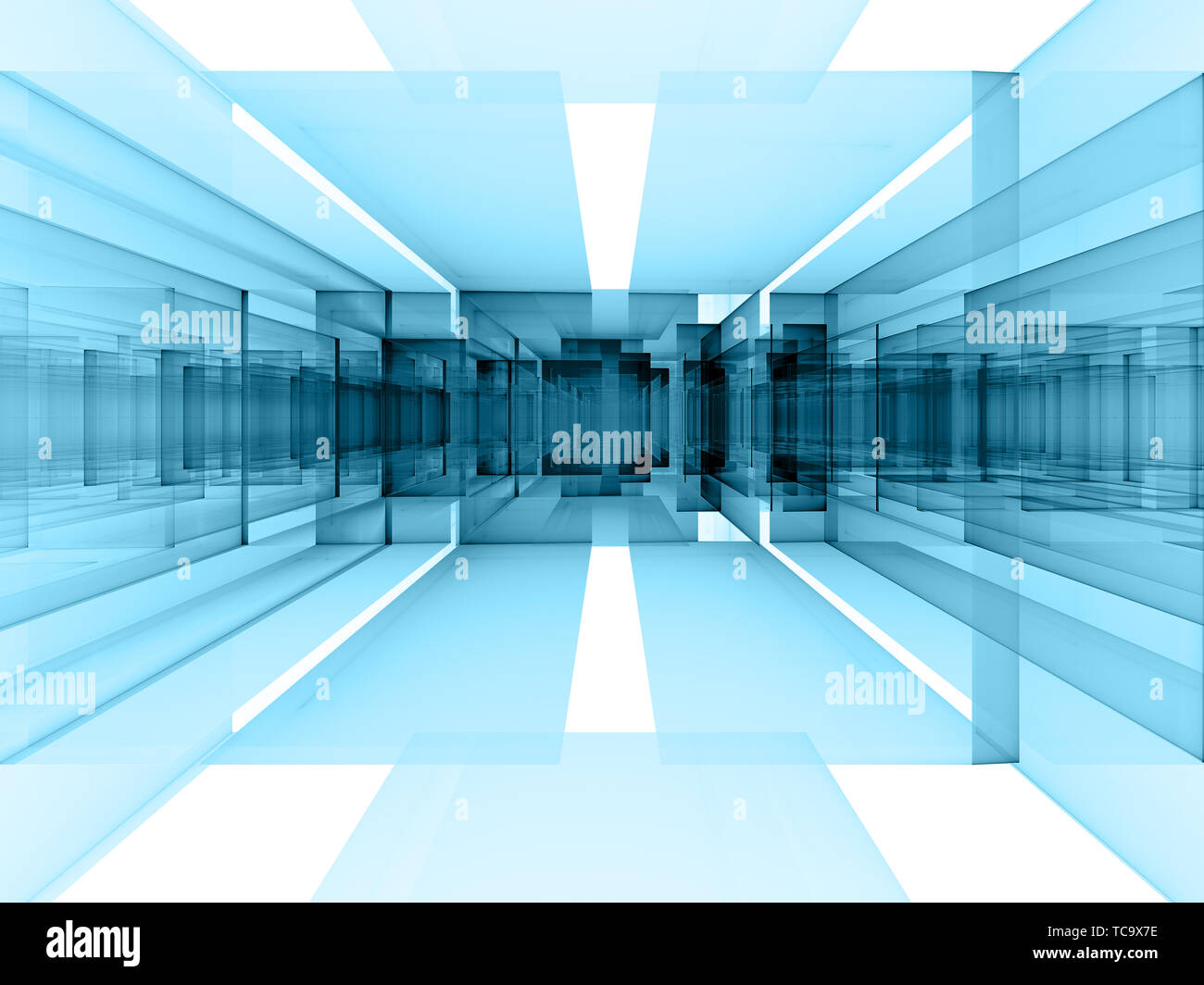 Abstract portal or data center - digitally generated image Stock Photo ...